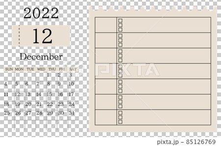 2022年12月カレンダーと表のイラスト素材 [85126769] - PIXTA
