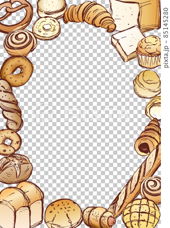 Bread frame hand-painted color rectangle - Stock Illustration [85145280 ...