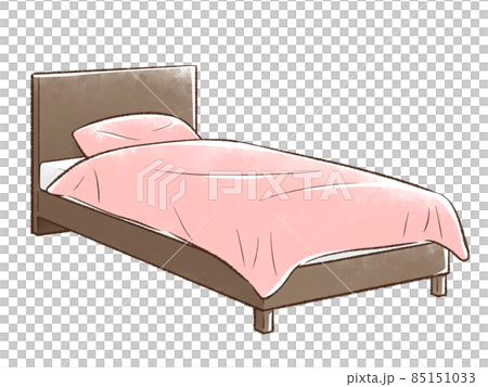 Pink bed - Stock Illustration [85151033] - PIXTA