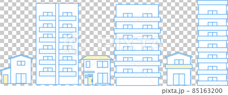 房地產_城市景觀圖標-插圖素材 [85163200] - PIXTA圖庫