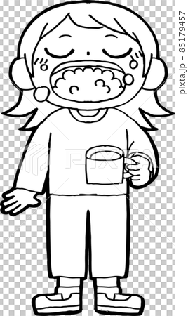 A child who gargles well - Stock Illustration [85179457] - PIXTA