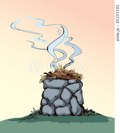 Stone Altar. Vector drawing iconのイラスト素材 [85203582] - PIXTA