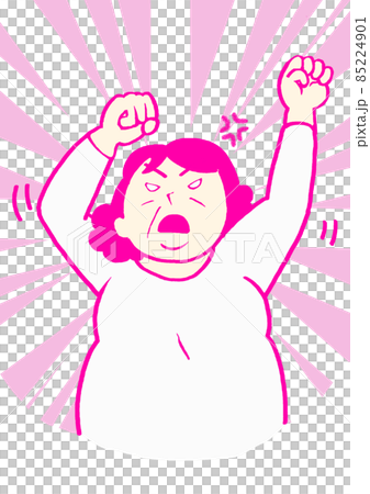 Manic state: A woman who suddenly rises and... - Stock Illustration ...