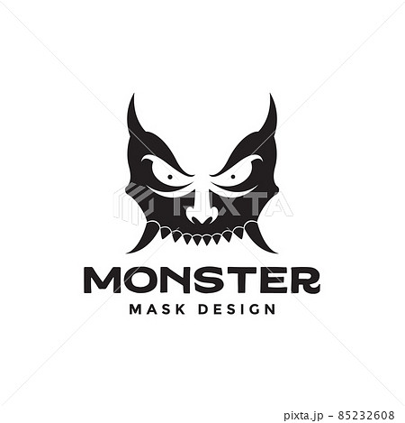 Monster Face Logo 6 10 Pieces Monster Face Mask, 7.5 X 9 Inch (wxh) At