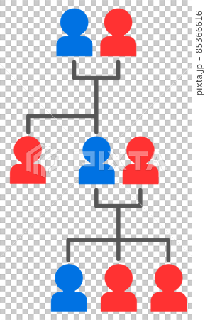 Illustration of a family tree explaining the... - Stock Illustration ...
