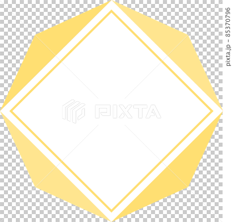 Frame octagon yellow - Stock Illustration [85370796] - PIXTA