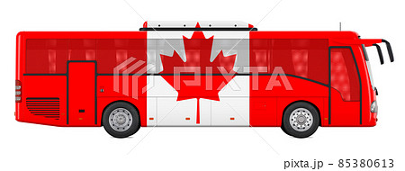 Bus travel in Canada, Canadian bus tours,...のイラスト素材 [85380613] - PIXTA