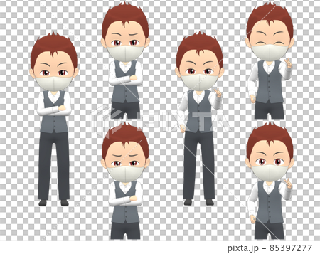 [Angry A] Men's vest short front - Stock Illustration [85397277] - PIXTA