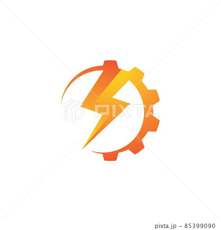 Gear power logo templateのイラスト素材 [85399090] - PIXTA