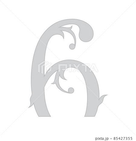 Vector cutted number.Art font.のイラスト素材 [85427355] - PIXTA