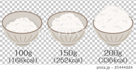 Rice ★ Calorie comparison of the amount of rice - Stock Illustration ...