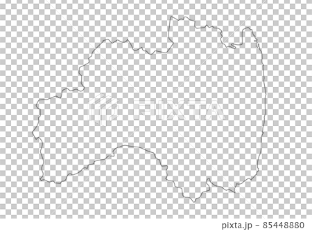 Fukushima prefecture line drawing - Stock Illustration [85448880] - PIXTA
