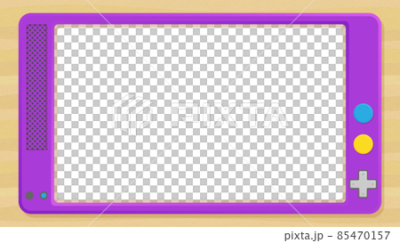 Purple game console-like screen frame /... - Stock Illustration ...
