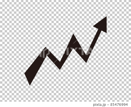 Simple upward arrow and graph icon line up - Stock Illustration ...