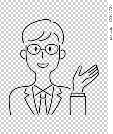 Vector illustration of a man who guides with a... - Stock Illustration ...
