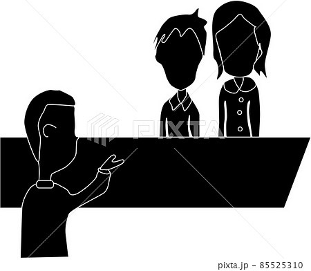 相談を聞く人のシルエット素材のイラスト素材 [85525310] - PIXTA