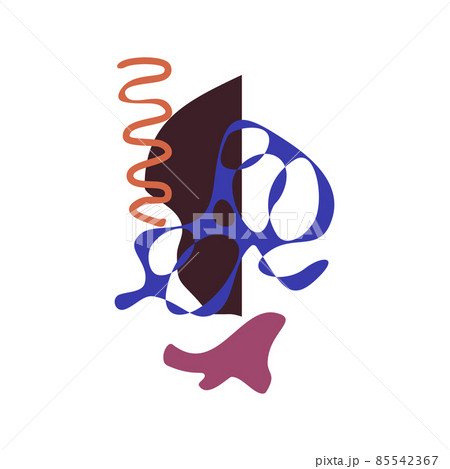 Modern abstract geometric shapes arrangement on...のイラスト素材 [85542367 ...