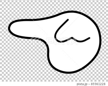 Illustration material of simple index finger - Stock Illustration ...