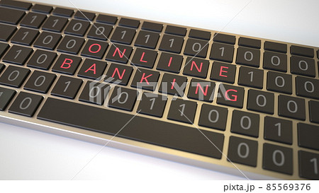 ONLINE BANKING text on computer keyboard....のイラスト素材 [85569376] - PIXTA