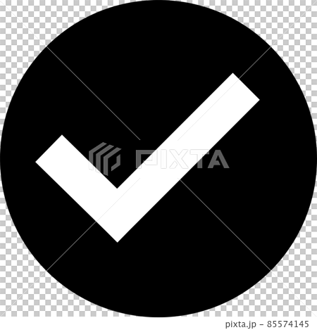 Simple circular checkmark - Stock Illustration [85574145] - PIXTA