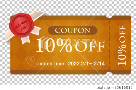 10% off Valentine's Day coupon (vector). - Stock Illustration [85616015 ...