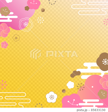 Flat design / frame for plums, lucky charms,... - Stock Illustration ...