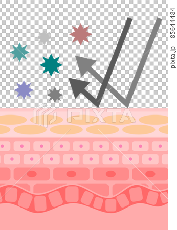 Illustration of healthy skin cells that protect... - Stock Illustration ...