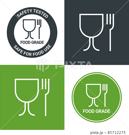 Food grade icon pictogram plastic contact fork...のイラスト素材 [85712275] - PIXTA