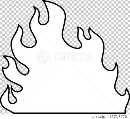 Simple, monochromatic flame illustration on fire - Stock Illustration ...