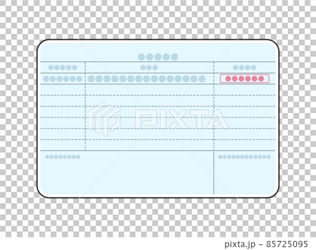 Illustration of the back of the residence card - Stock Illustration ...