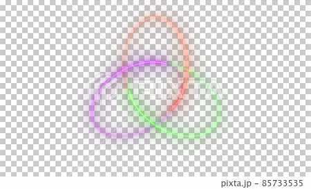 CG circle 3 different color ellipses - Stock Illustration [85733535 ...