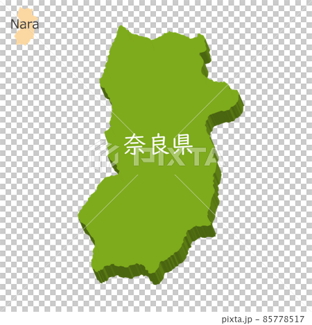 Nara prefecture map, vector illustration, icon - Stock Illustration ...