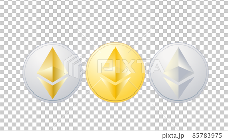 Ethereum coin, 3-color set - Stock Illustration [85783975] - PIXTA