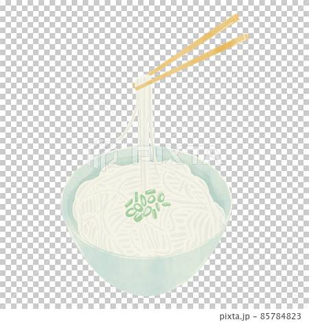 Udon hand-painted watercolor style illustration - Stock Illustration ...