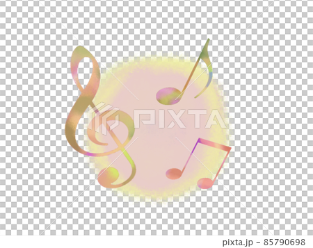 Musical note 2 illustration watercolor pastel... - Stock Illustration ...