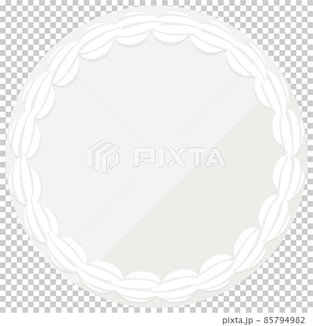 Whipped cream frame circular white plate - Stock Illustration [85794982 ...