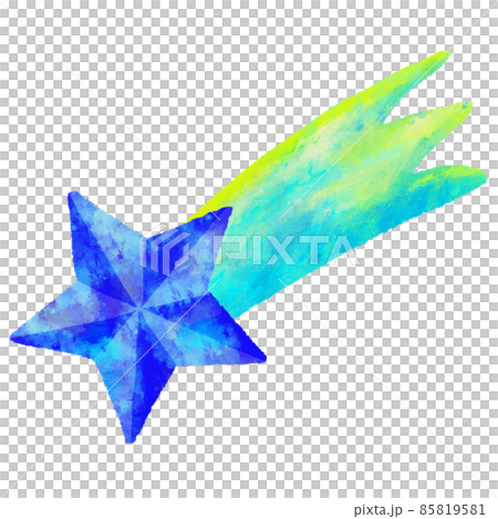 Star shooting star watercolor hand-painted - Stock Illustration ...