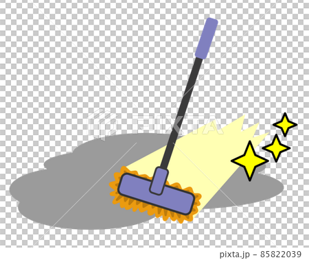 Illustration of cleaning a dirty floor with a... - Stock Illustration ...