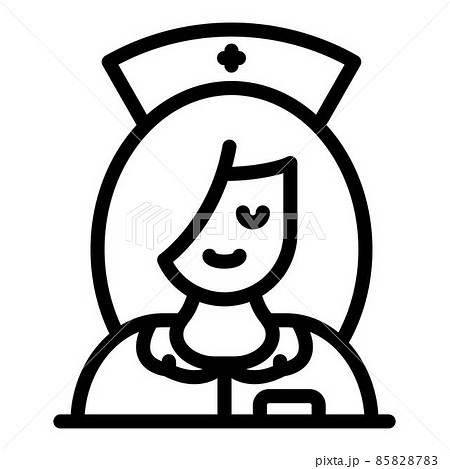Medical nurse icon, outline styleのイラスト素材 [85828783] - PIXTA