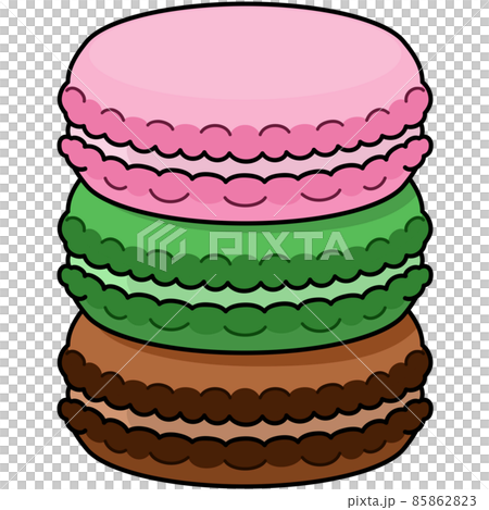 Illustration of macaroons (multiple outlines... - Stock Illustration ...