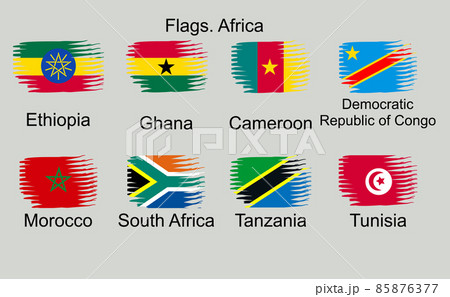 Flags Of Africa With Names 2+ Thousand All African Flags Royalty Free