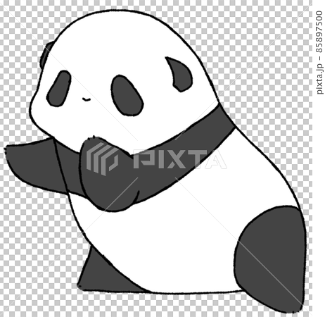 A young panda reaching out in front of you - Stock Illustration ...