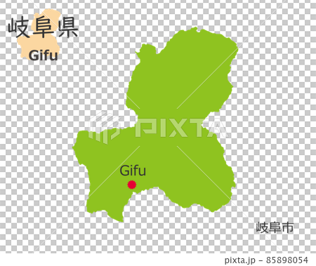Gifu prefecture and the location of the... - Stock Illustration ...