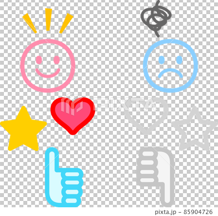 High and low rating icons - Stock Illustration [85904726] - PIXTA