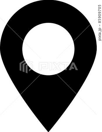 マップピンのシンプルなピクトグラムのイラスト素材 [85909705] - PIXTA