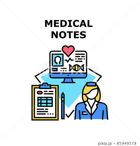 Medical notes icon vector illustrationのイラスト素材 [85949578] - PIXTA