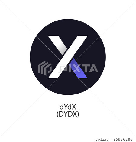 dYdX cryptocurrency token vector logo icon...のイラスト素材 [85956286] - PIXTA
