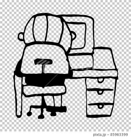 Desk back view - Stock Illustration [85963399] - PIXTA