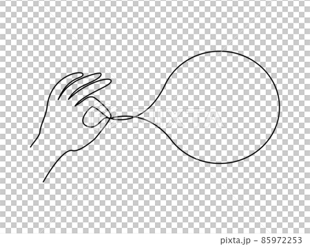 Simple illustration pinch a balloon - Stock Illustration [85972253] - PIXTA