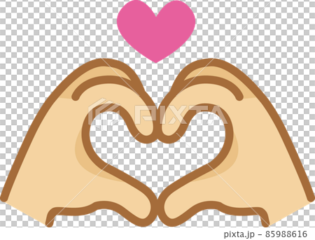 Heart mark illustration made with both hands - Stock Illustration ...